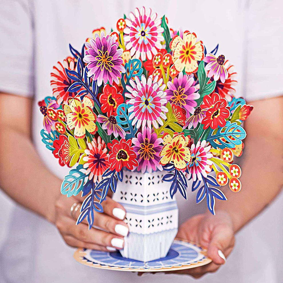 HugePop Exotica Flower Bouquet Pop Up With Detachable Flowers – Paper Love